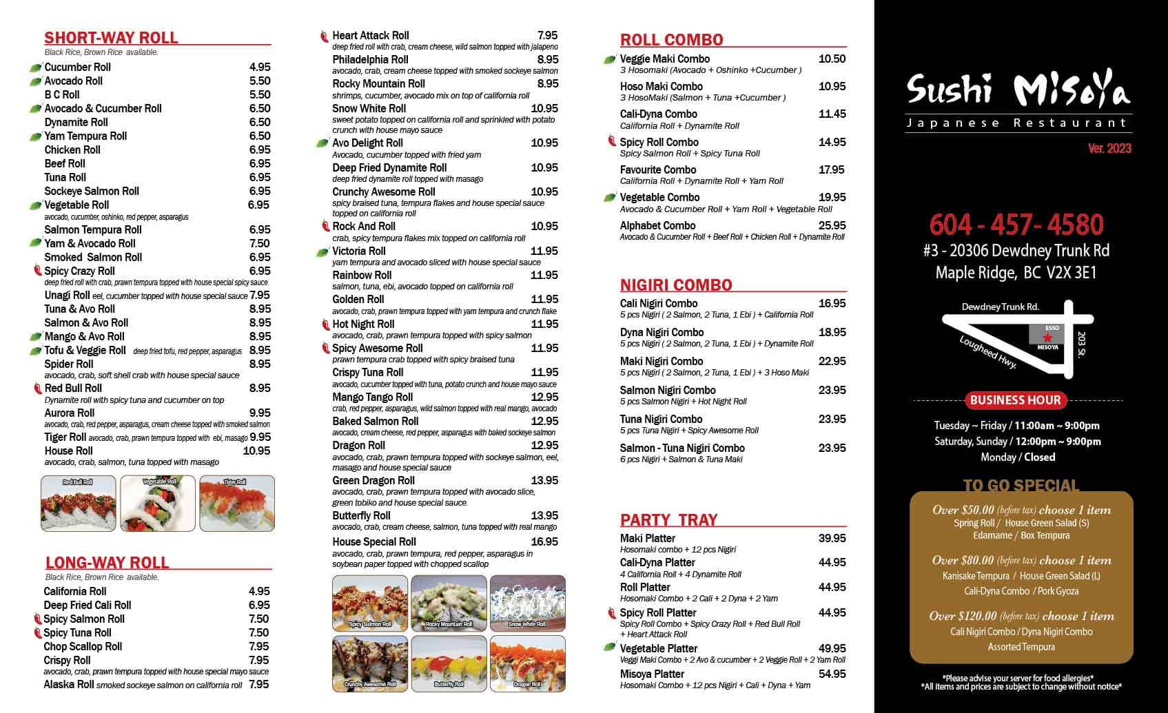 Sushi Misoya | Japanese Restaurant in Maple Ridge| Order Online